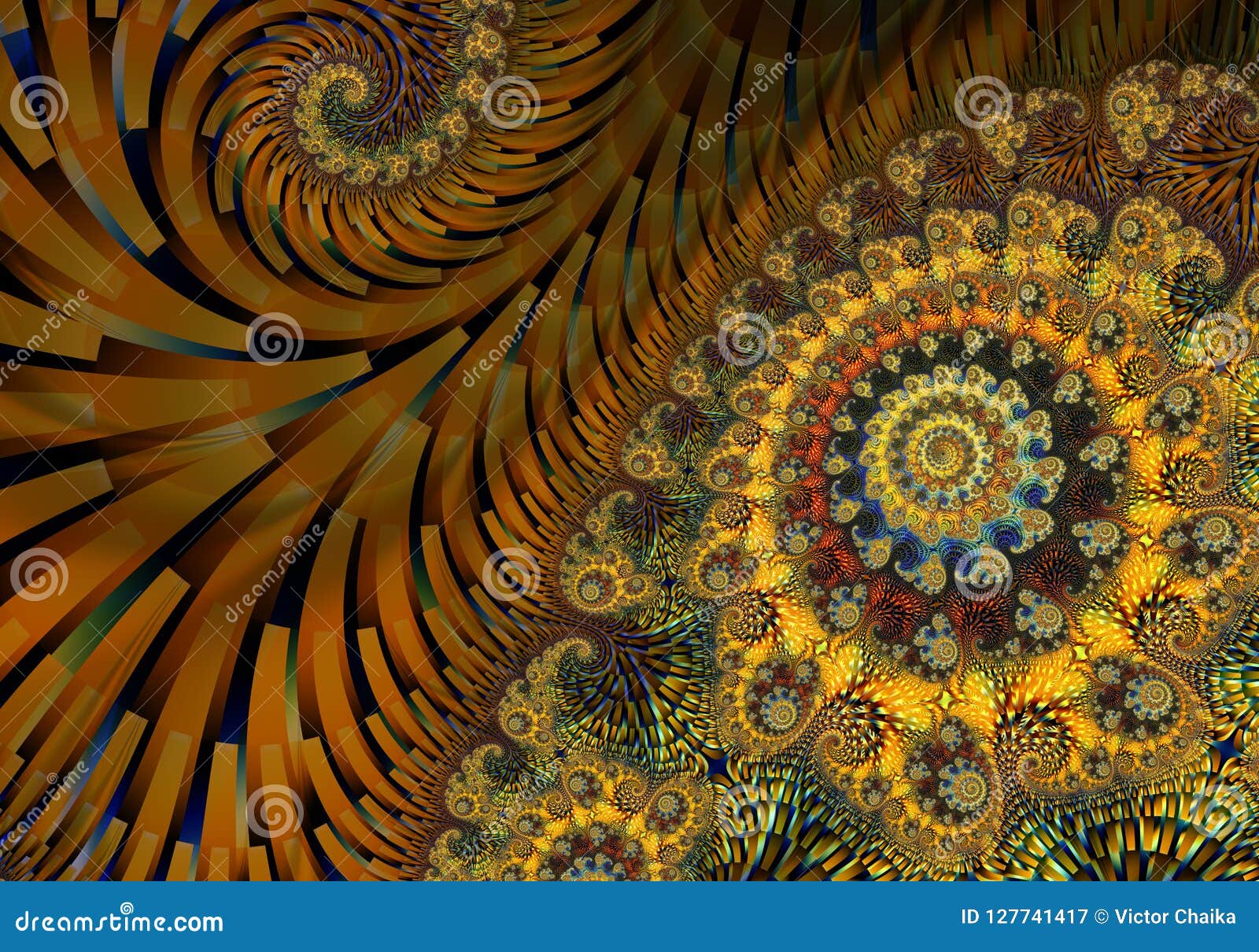 Abstract Digital Artwork. Patterns of Nature. Magic Shells. Stock ...