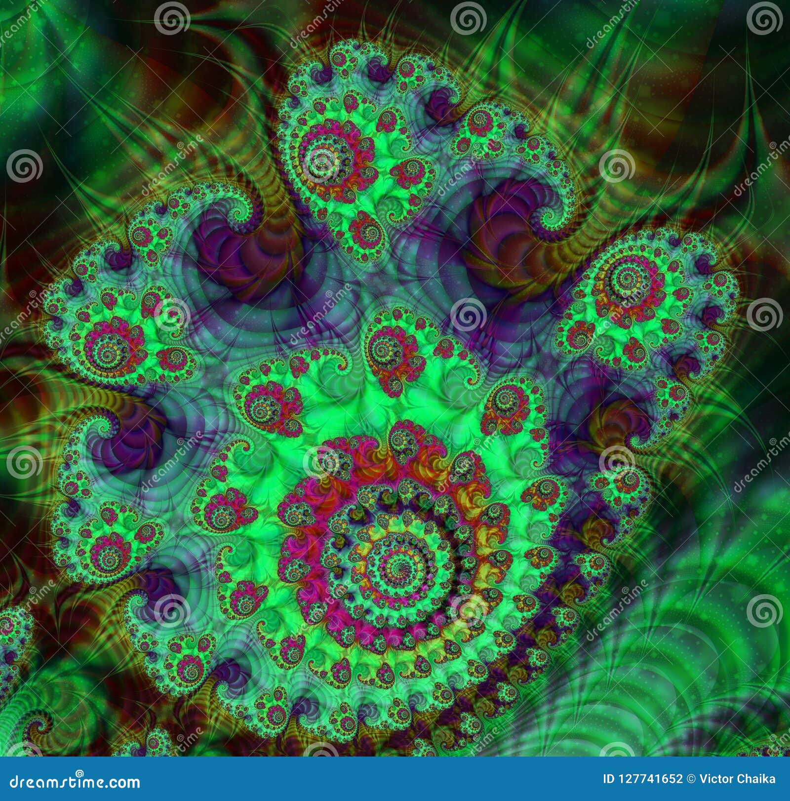 Abstract Digital Artwork. Patterns of Nature. Magic Shells. Stock ...