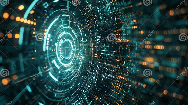 Abstract Digital Backdrop with Glowing Circuit Patterns, Ideal for Tech ...