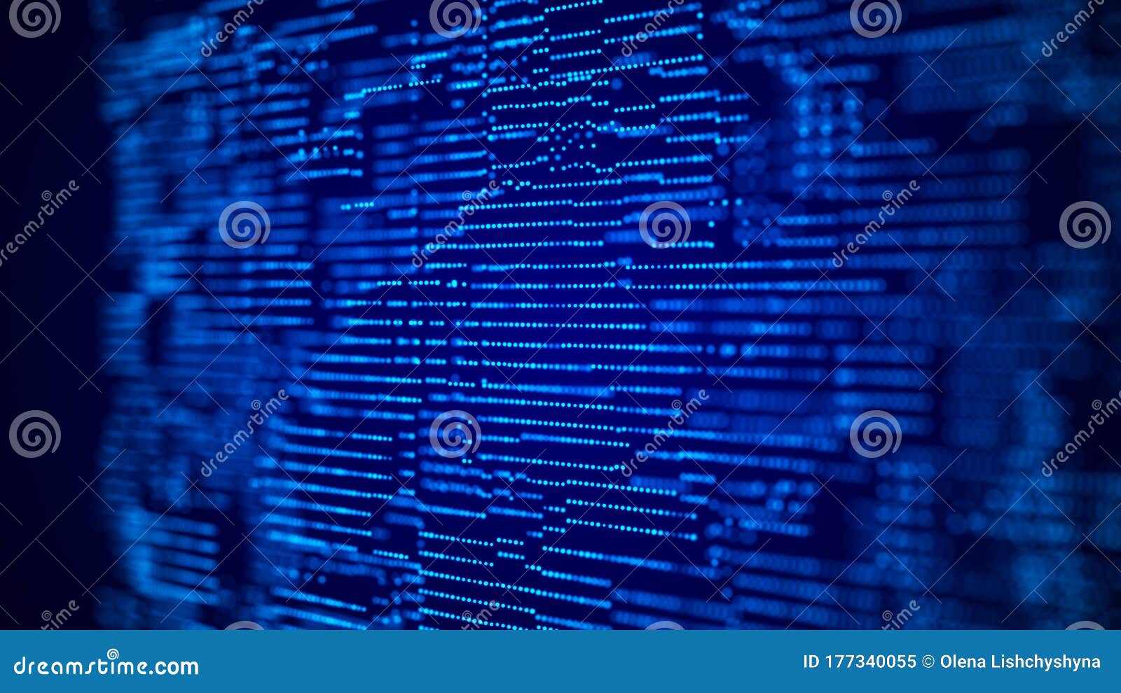 Abstract Digital Background. Big Data Code Matrix. 3d Rendering Stock ...