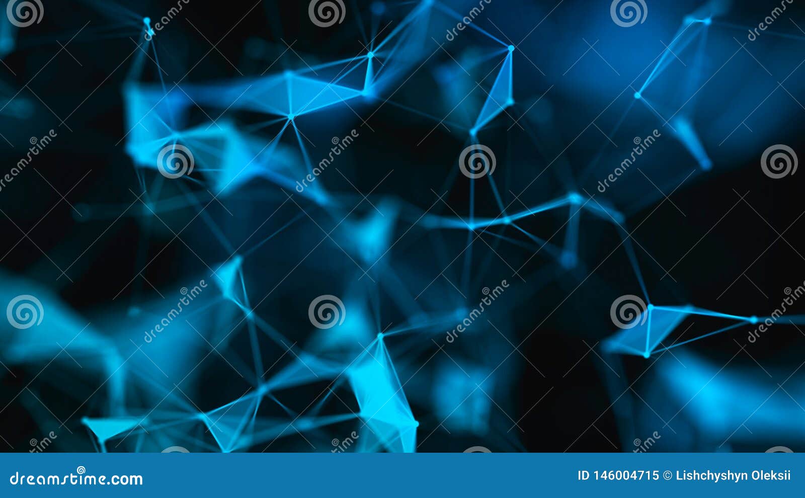 Abstract Digital Background. Big Data Visualization. Network Connection Structure. Science ...