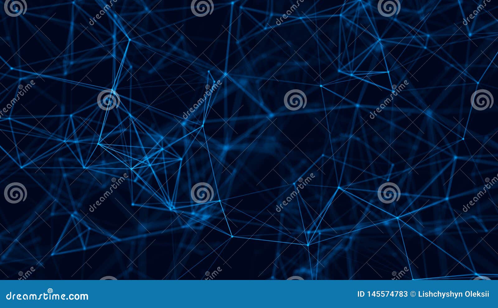 Abstract Digital Background. Big Data Visualization. Network Connection Structure. Science ...