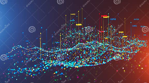 Abstract Digital Background. Big Data Visualization Stock Image - Image ...