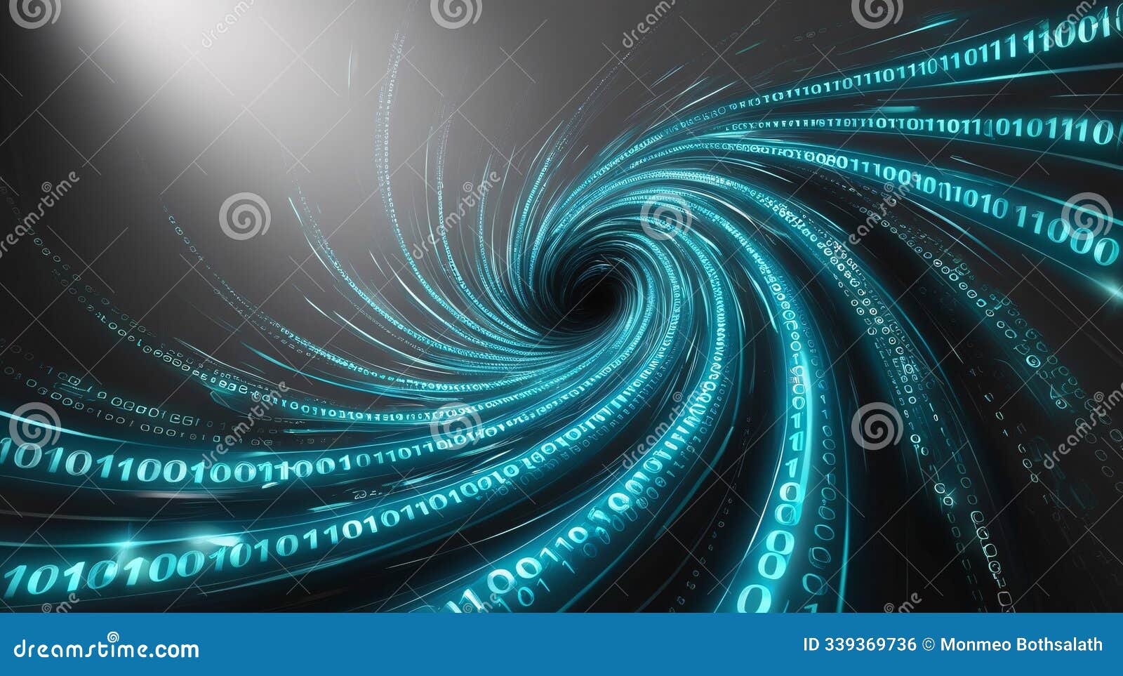 An Abstract Digital Background With Binary Code And Ai Algorithms