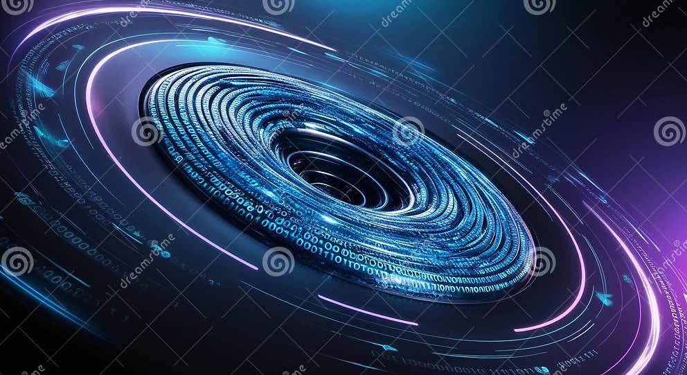 Binary Code and AI Algorithms Running in the Background, an Abstract ...