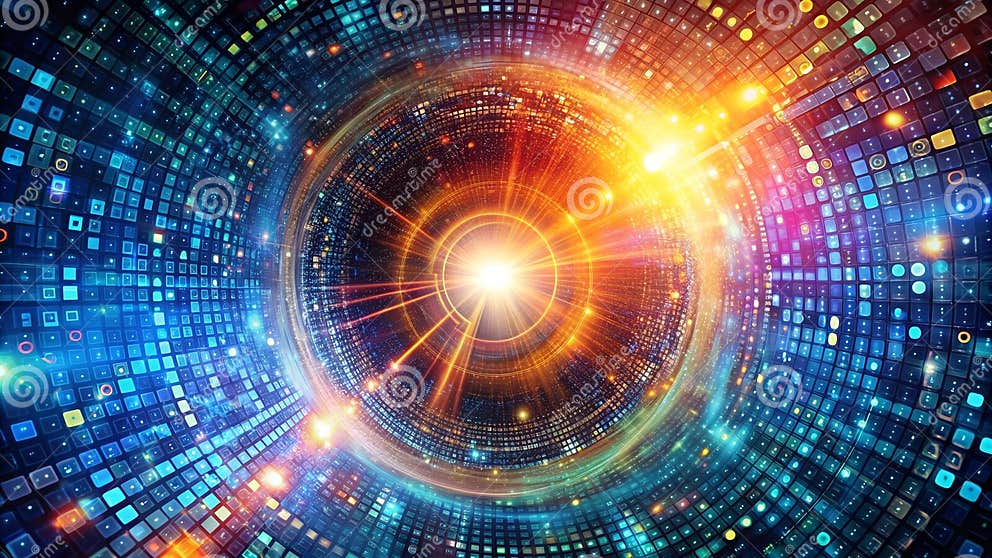 Abstract Digital Background with Binary Code and AI Algorithms ...