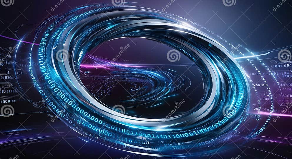 An Abstract Digital Background with Binary Code and AI Algorithms ...