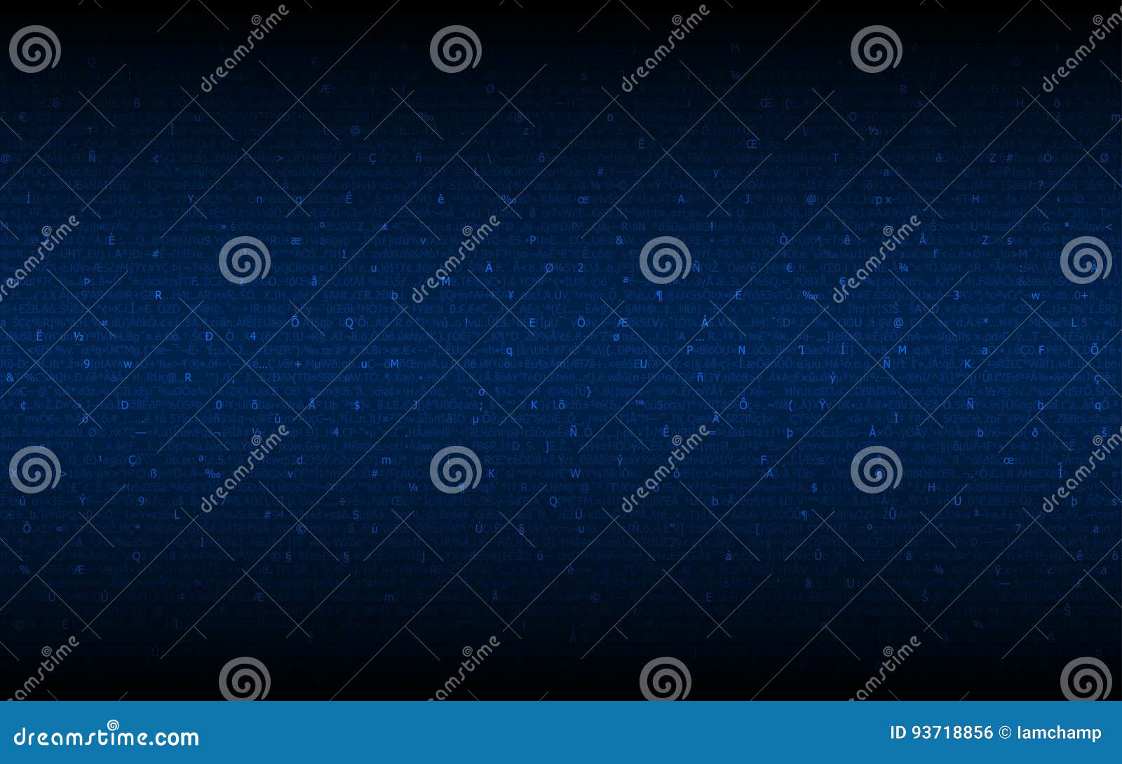 Abstract Digital Background with Binary Code on Dark Blue Color Stock ...
