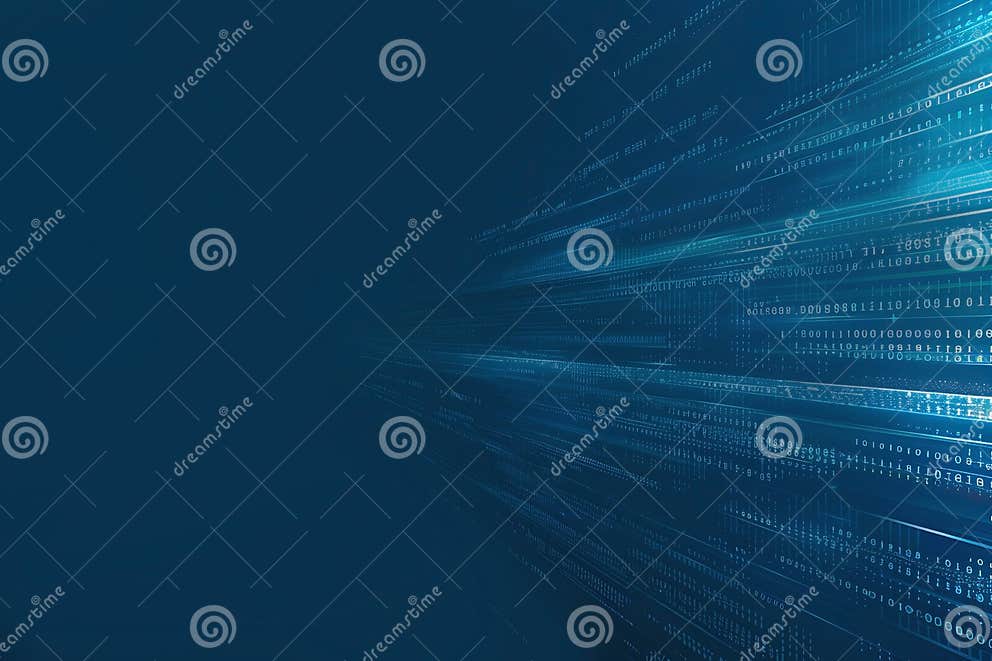 Abstract Digital Background with Binary Code and Data Streams Stock ...