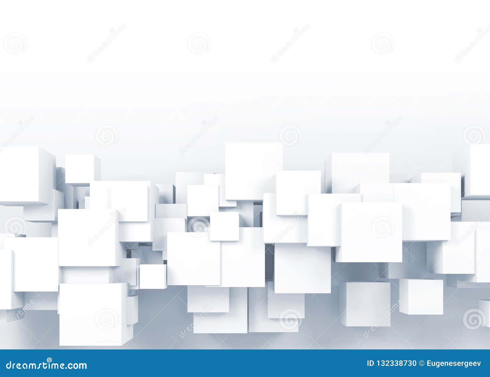 Random Cubes, 3d Render Illustration Stock Illustration - Illustration ...