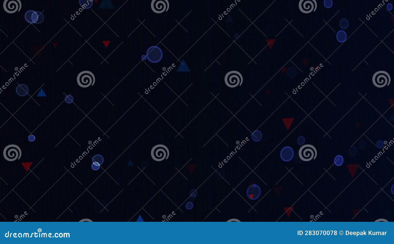 Abstract Digital Background with Blue and Red Bokeh. 3d Rendering Stock ...