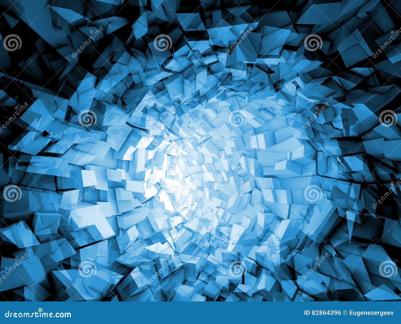 Abstract Digital Background, Blue Tunnel Stock Illustration ... Abstract Digital Background, Blue Tunnel Stock Illustration ...
