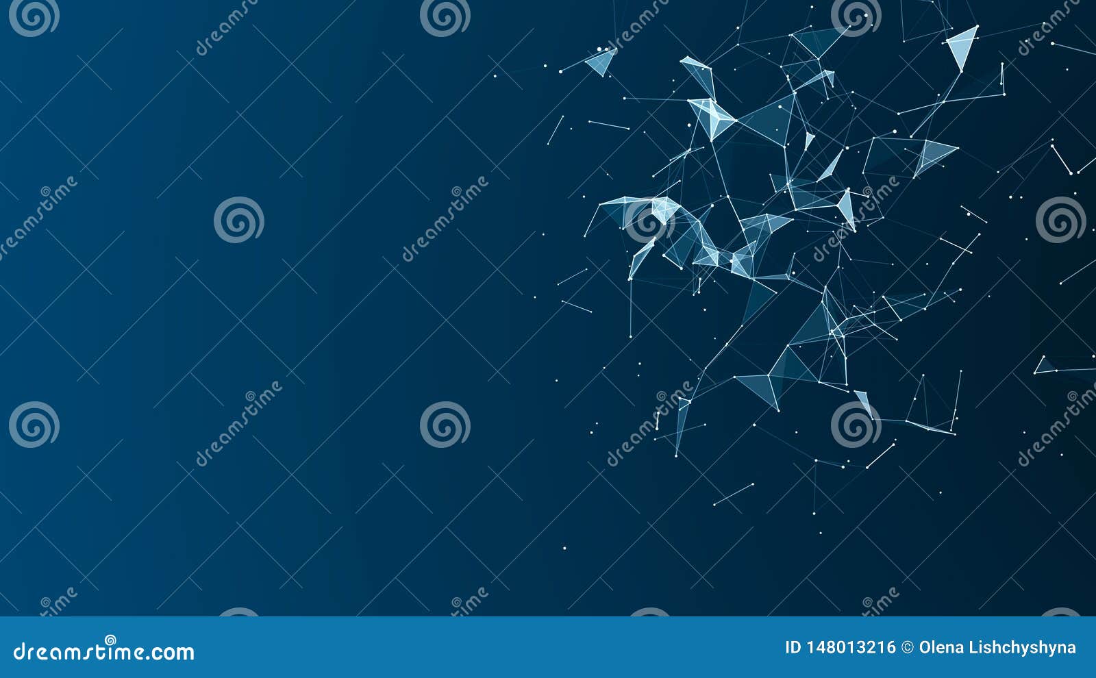 Abstract Digital Background. Cosmic Particles. the Effect of Plexus ...