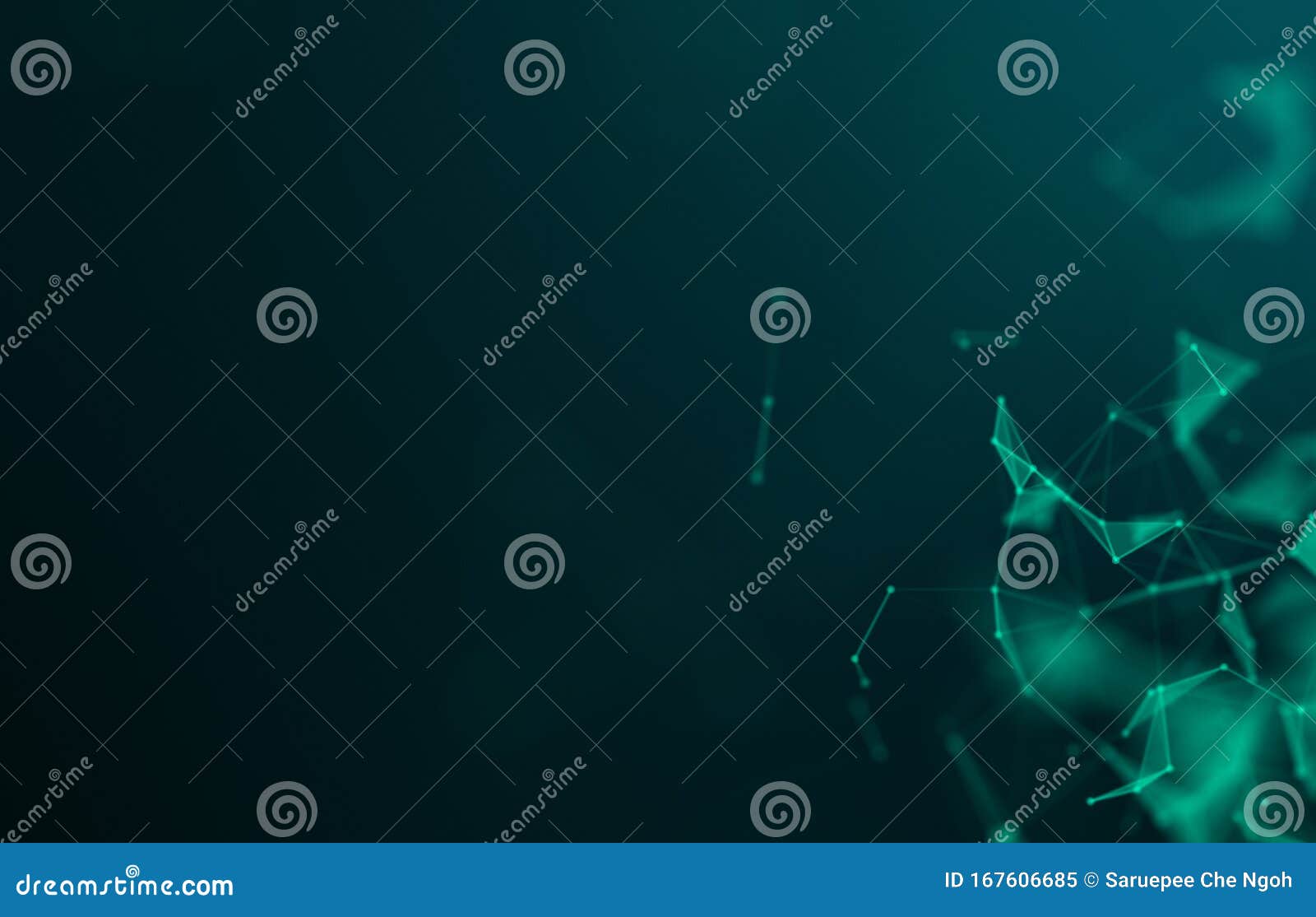 Abstract Digital Background with Cybernetic Particles - Illustration ...