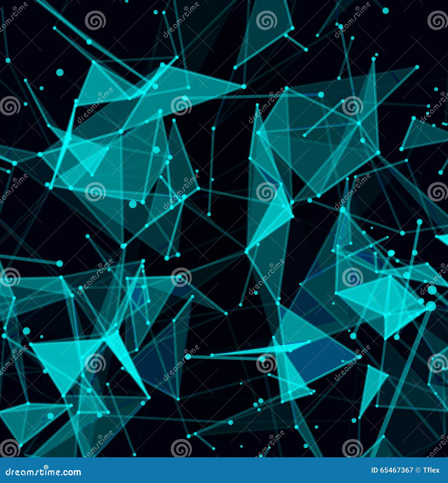 Abstract Digital Background with Cybernetic Particles Stock Vector ...