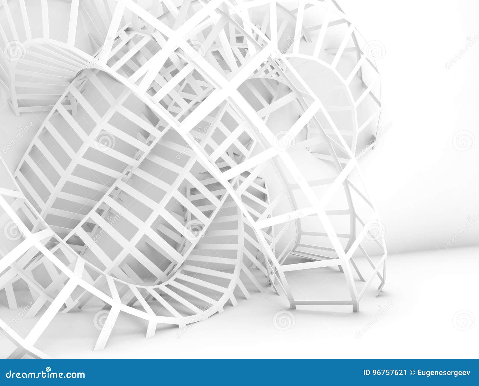 Abstract Digital Background, 3d Wire Structure Stock Illustration ...