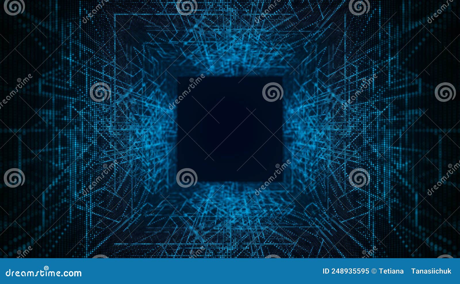 Abstract Digital Background. Big Data Visualization. Data Flow ...