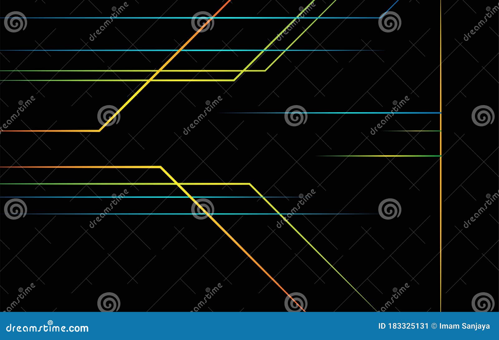 Abstract Digital Background Geometry Line with Dashes Stock ...