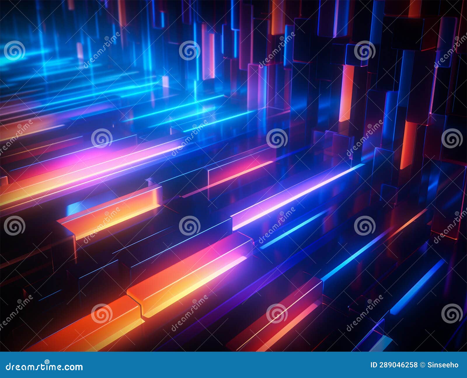 Abstract Digital Background with Glowing Effect Stock Illustration ...