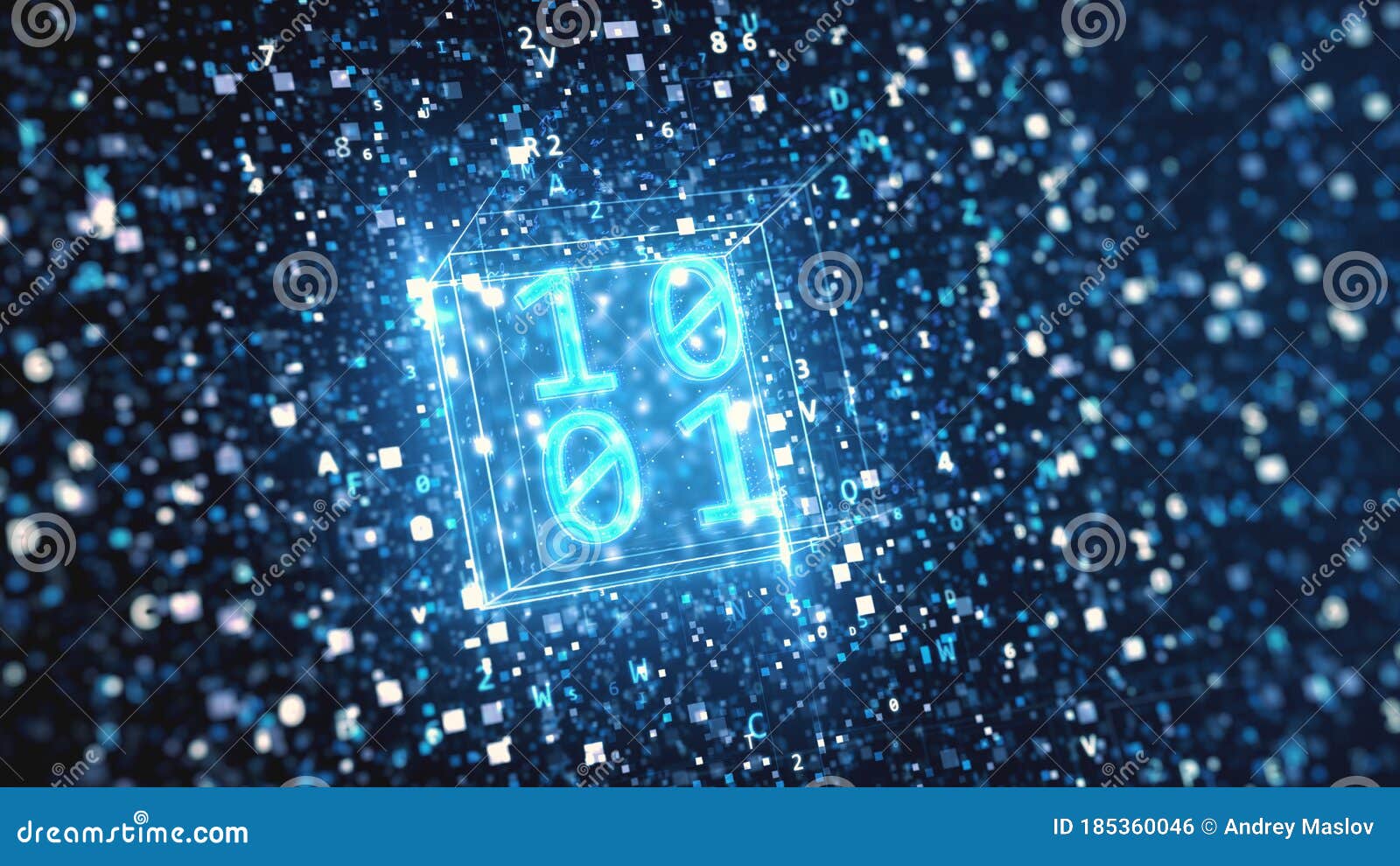 Abstract Digital Background With Hexadecimal And Binary Code 3d Illustration Stock Illustration ...