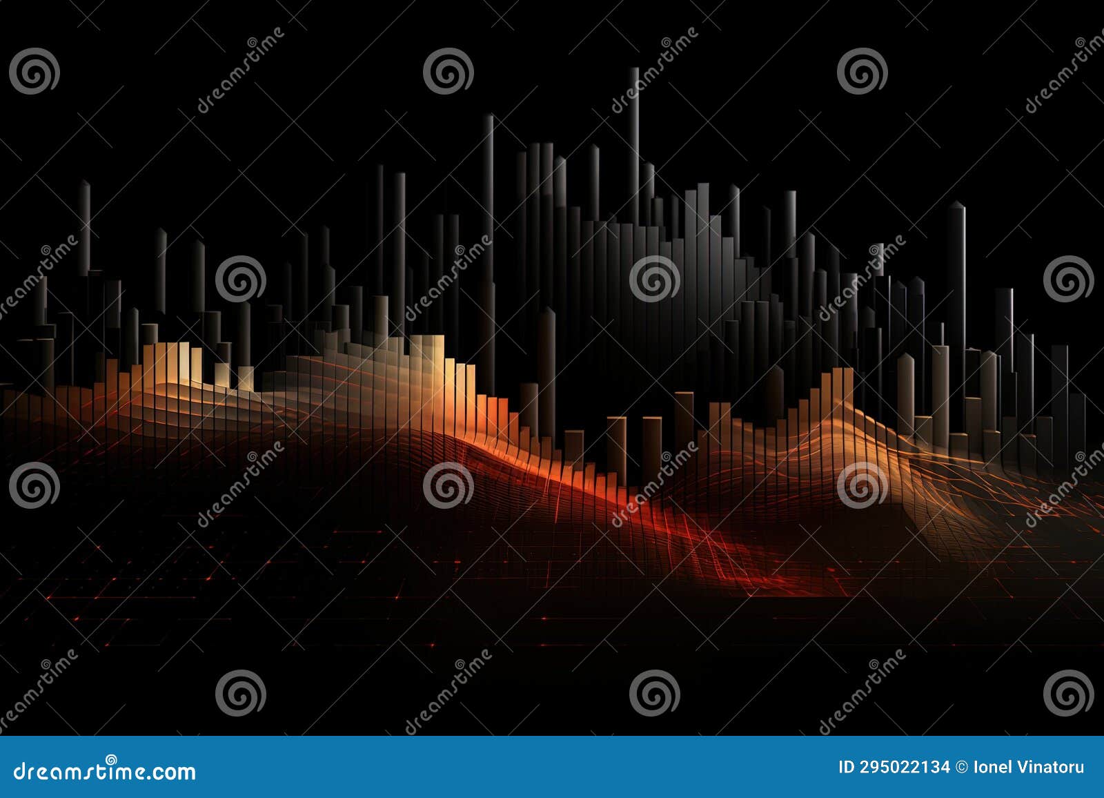 Abstract Digital Background, Interaction between Data and Patterns ...