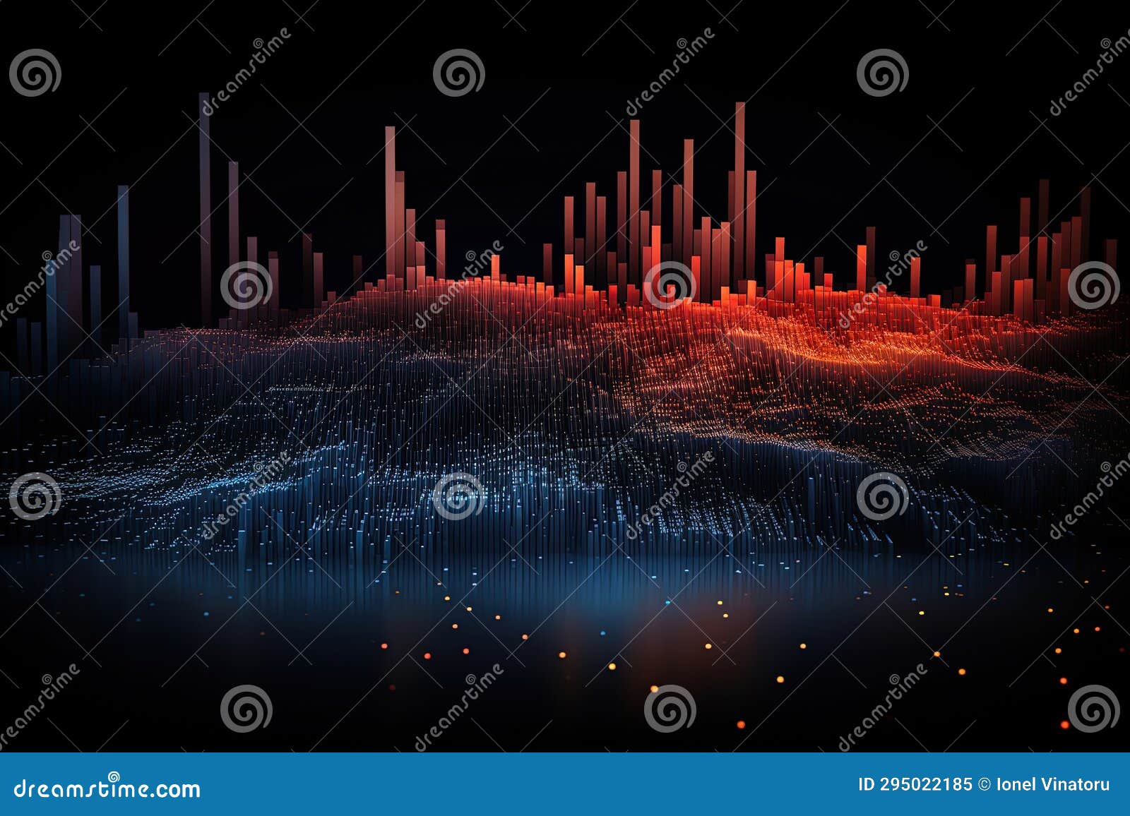 Abstract Digital Background, Interaction between Data and Patterns ...