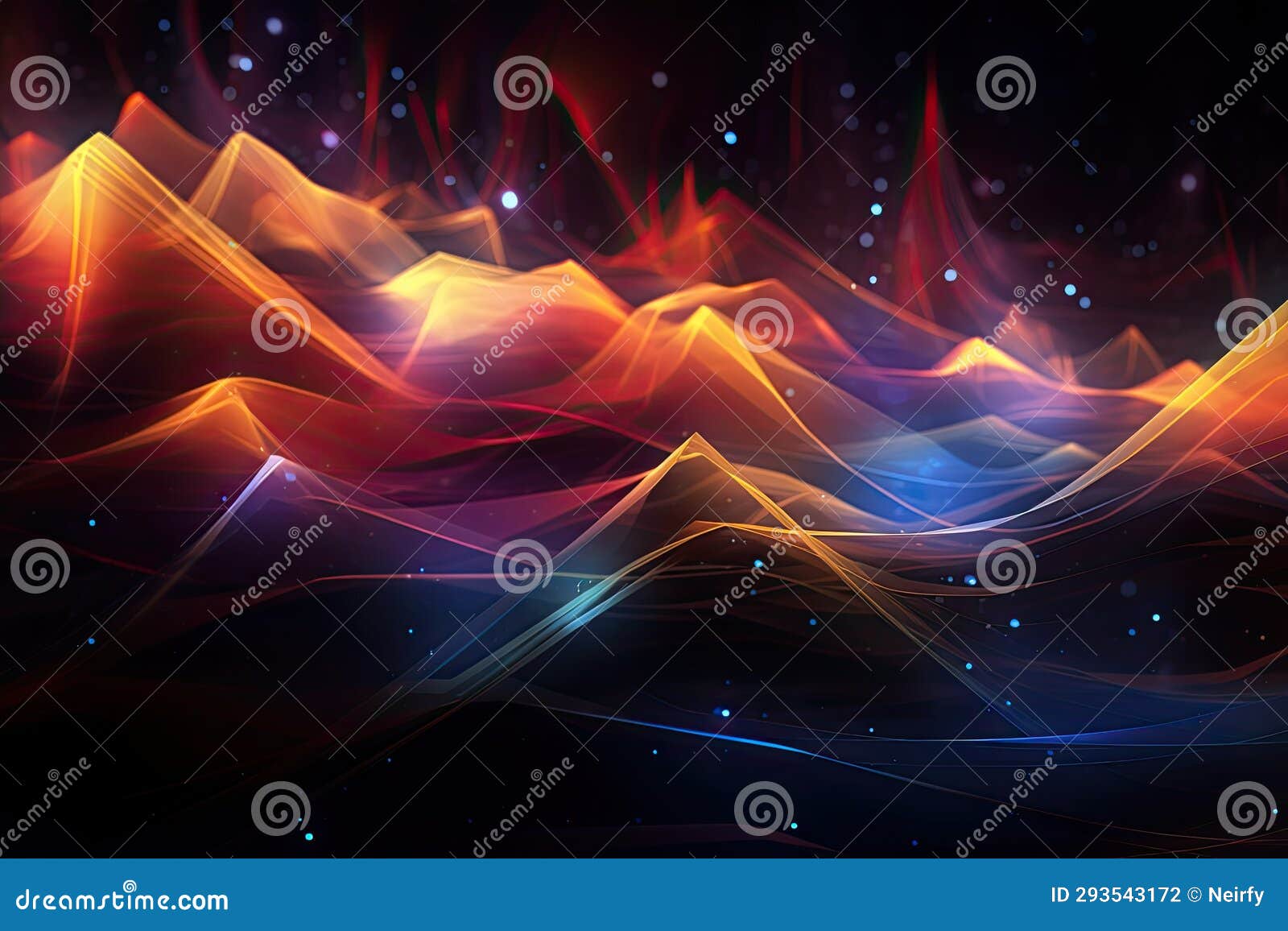 Abstract Digital Background, Light and Sparkles, Modern Technology ...