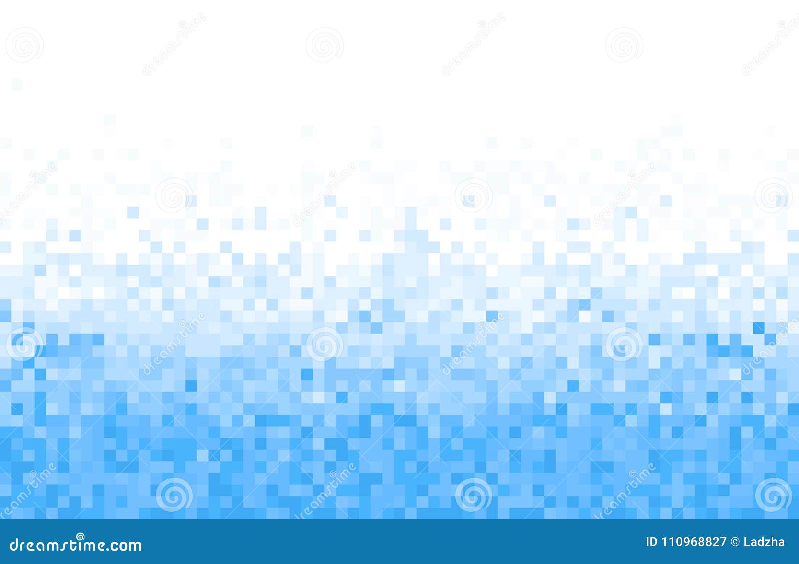 Blue Pixel Square Tiled Mosaic Background Stock Vector - Illustration ...