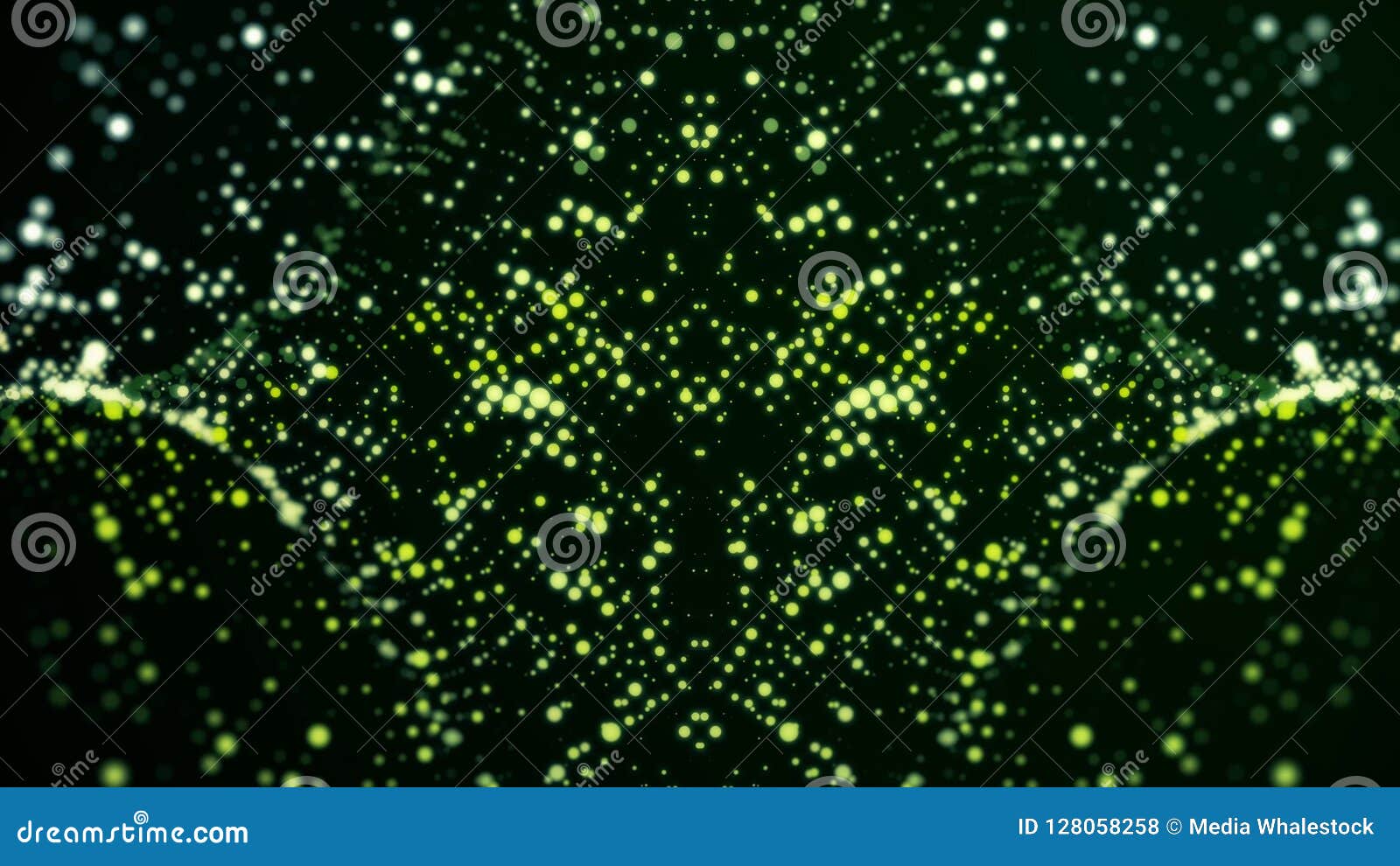 Abstract Digital Background with Moving and Flicker Particles on Black ...