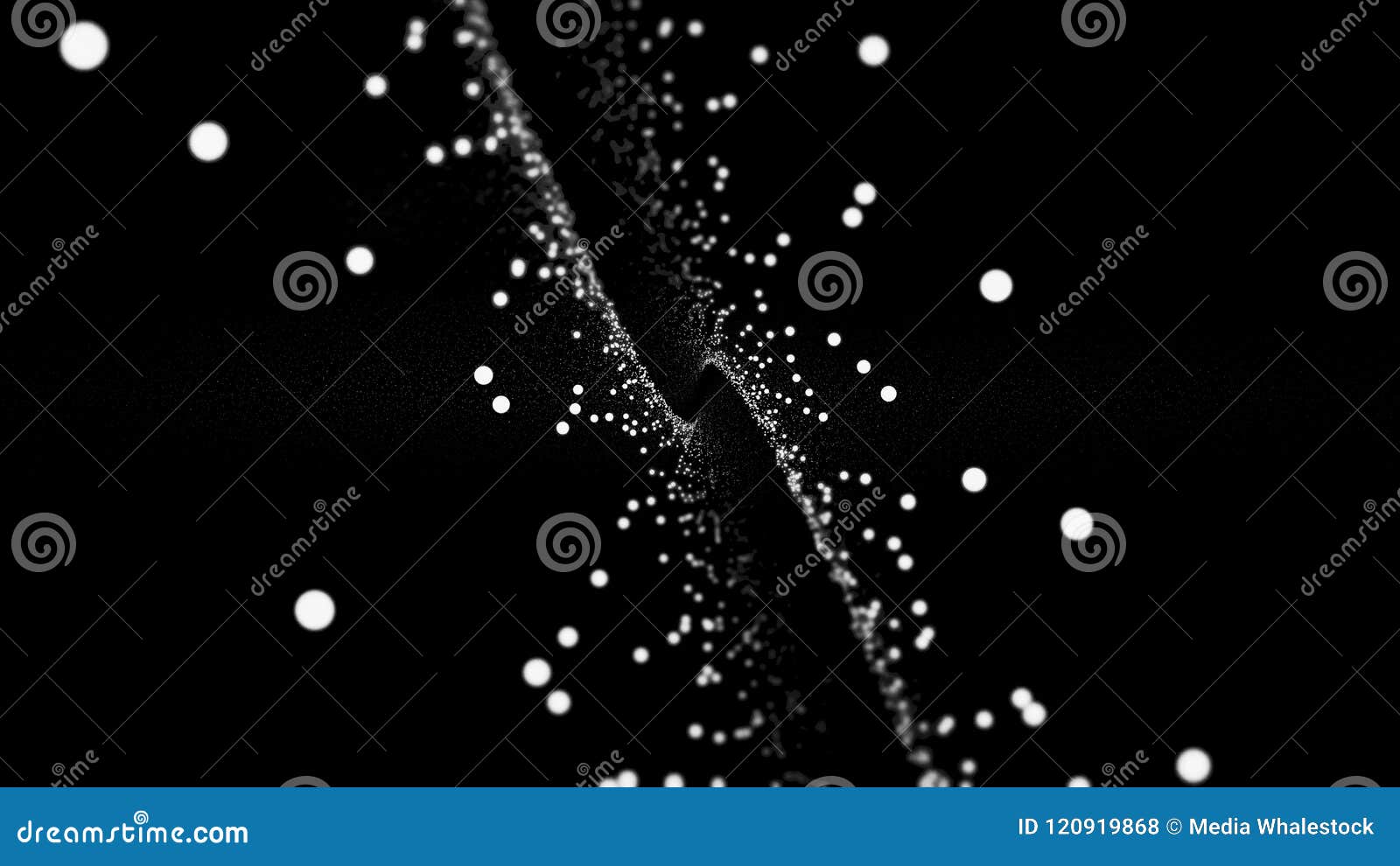Abstract Digital Background with Moving and Flicker Particles on Black ...