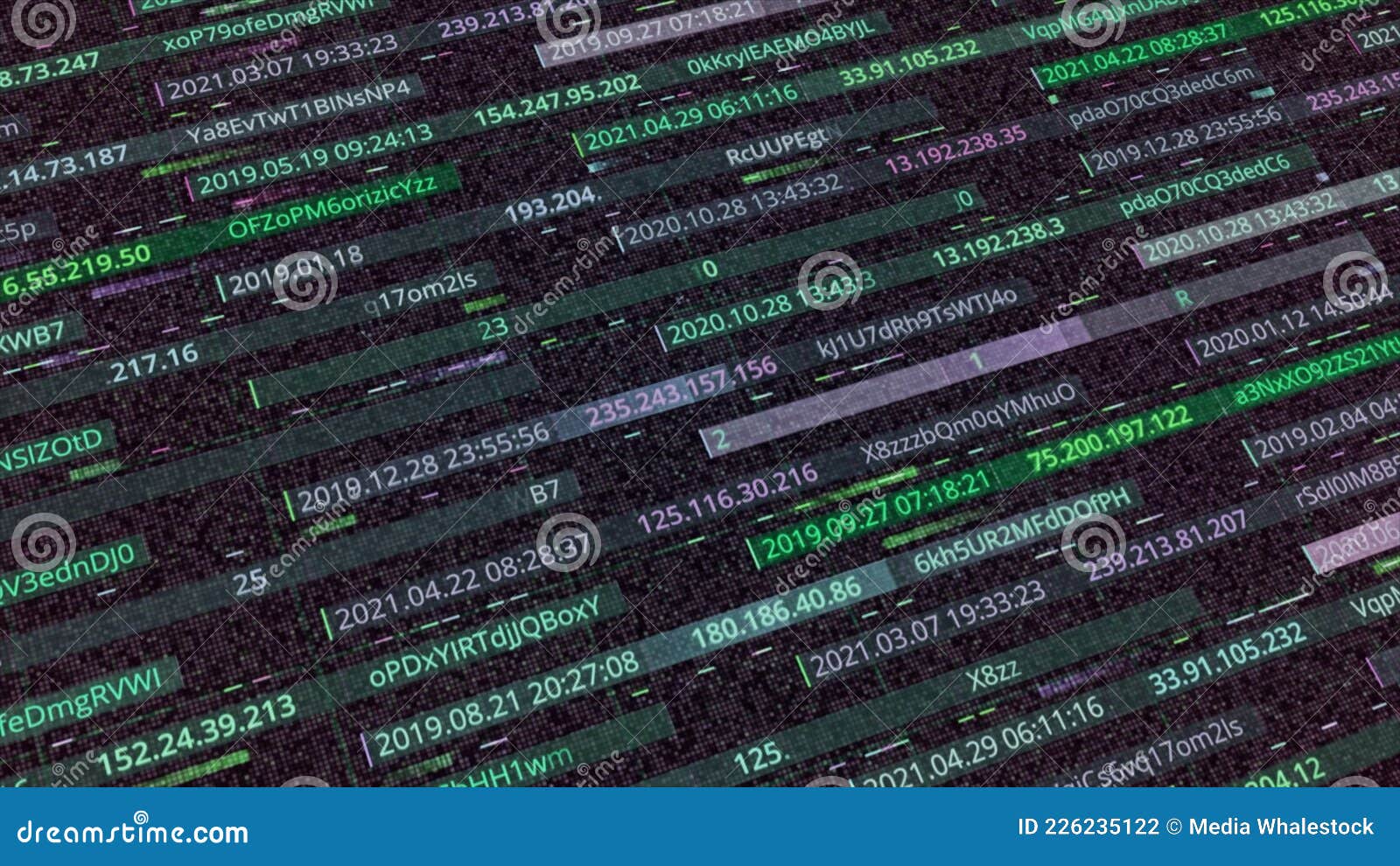 Abstract Digital Background Of Narrow Horizontal Stripes With Hacking ...