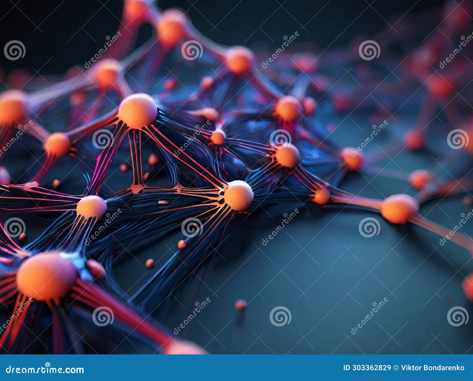 Abstract Digital Background of Neural Networks Stock Illustration ...