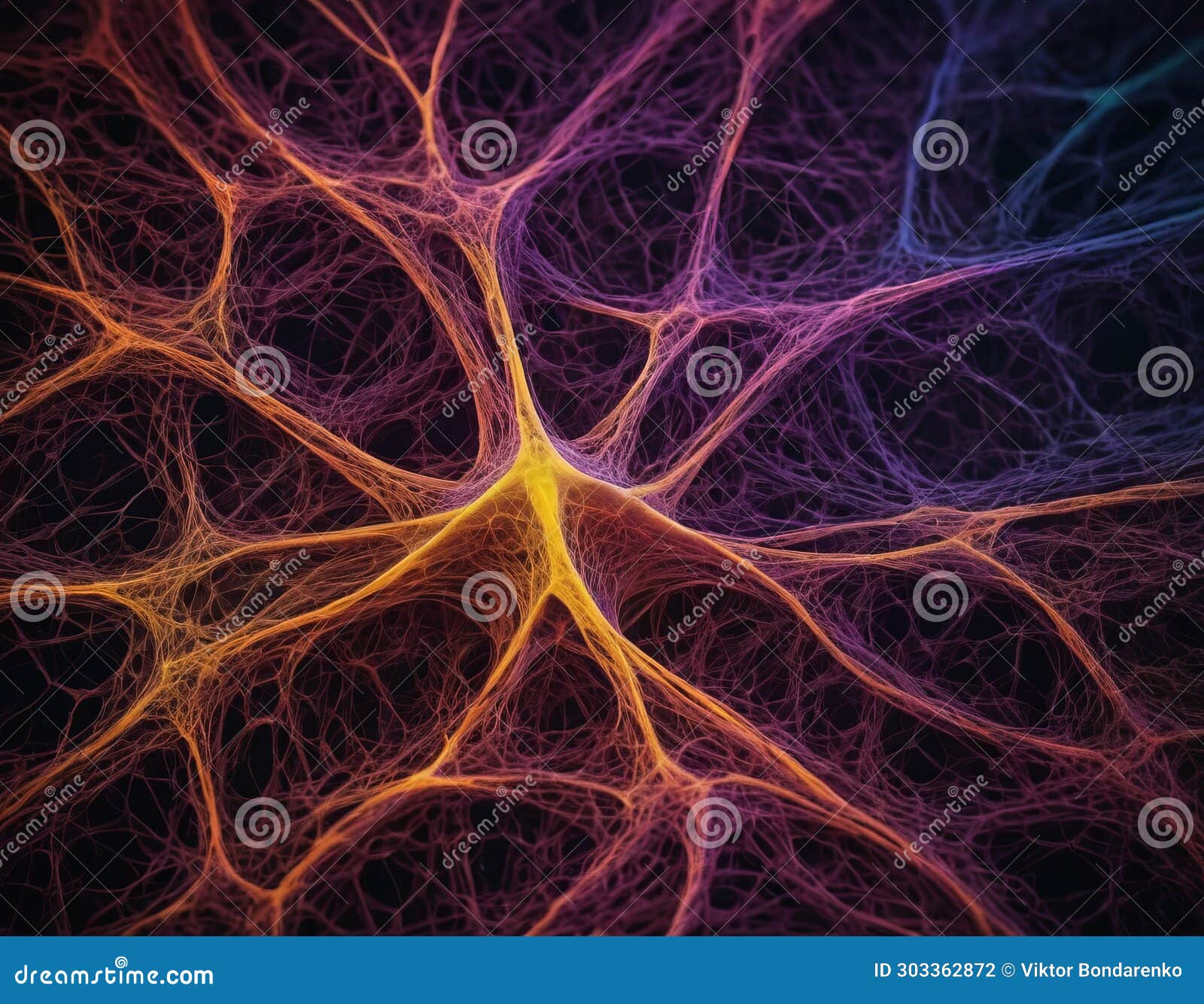 Abstract Digital Background of Neural Networks Stock Photo - Image of ...