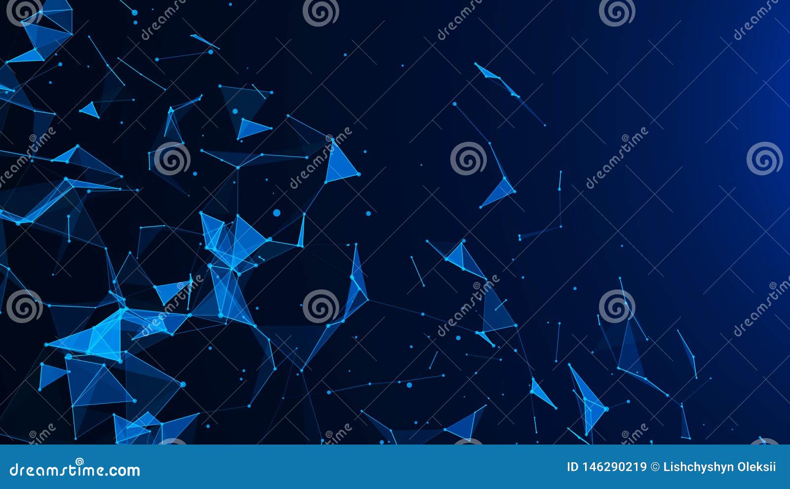 Abstract Digital Background. Plexus Effect. Network Connection Structure. Science Background. 3D ...