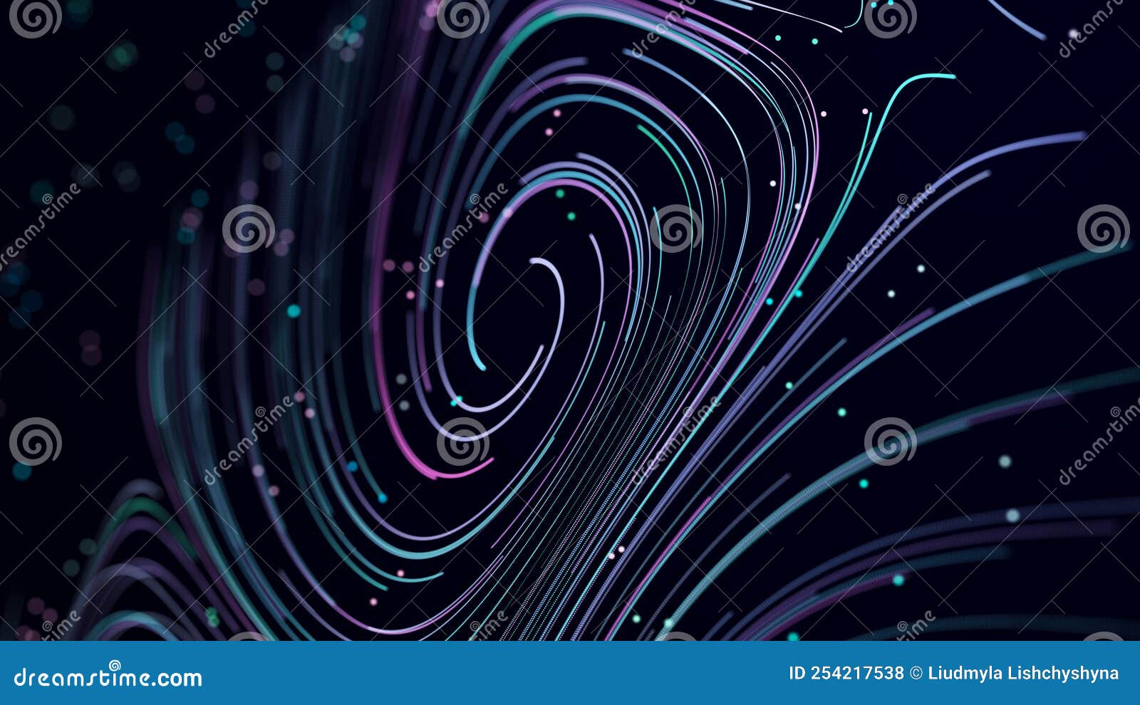 Abstract Digital Background from Rounded Colored Lines. Information ...