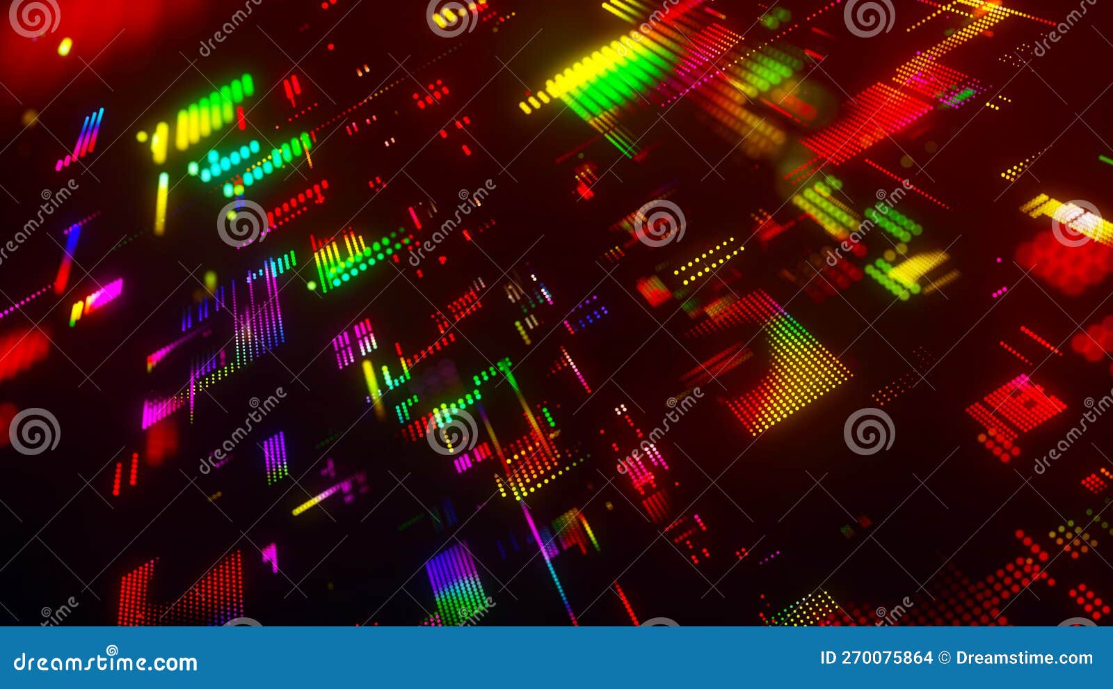 Abstract Technology Background. Big Data Digital Code. Data Flow ...