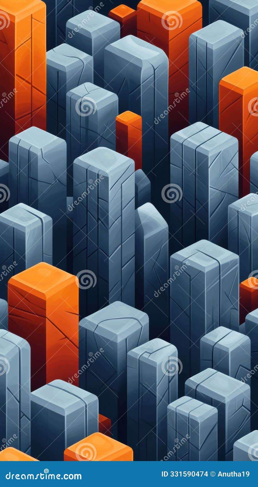 Abstract Digital Background with Sharp-edged Pixel Art Structures in ...