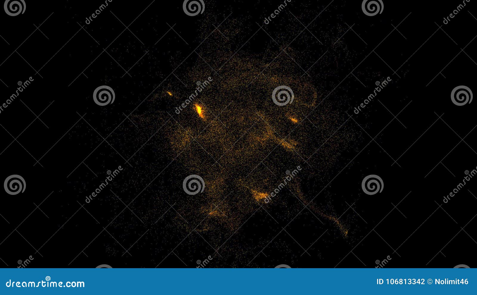 Abstract Digital Background with Small Gold Particles Stock ...