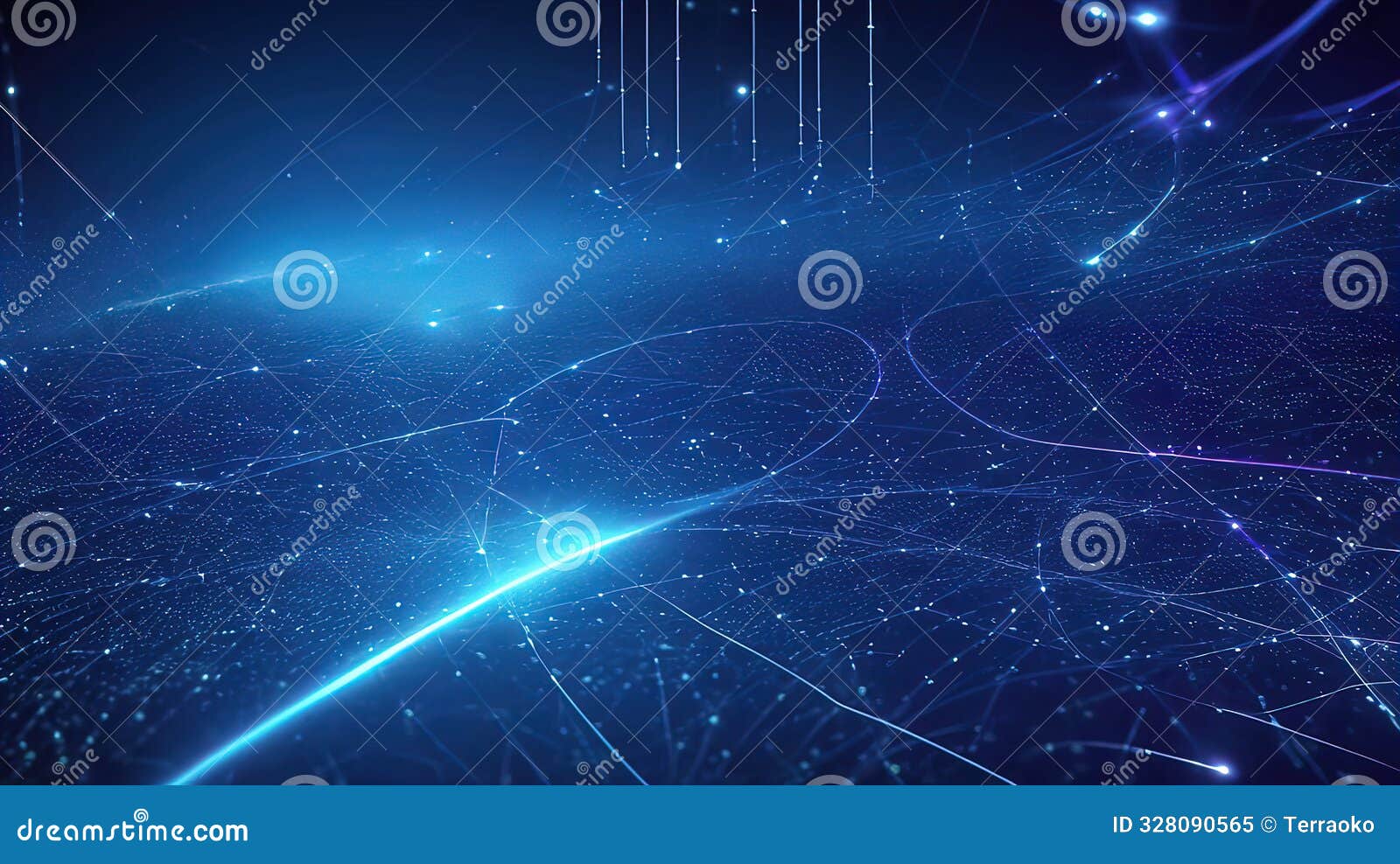 Abstract Digital Background with Smooth Lines and Particles, Ideal for ...