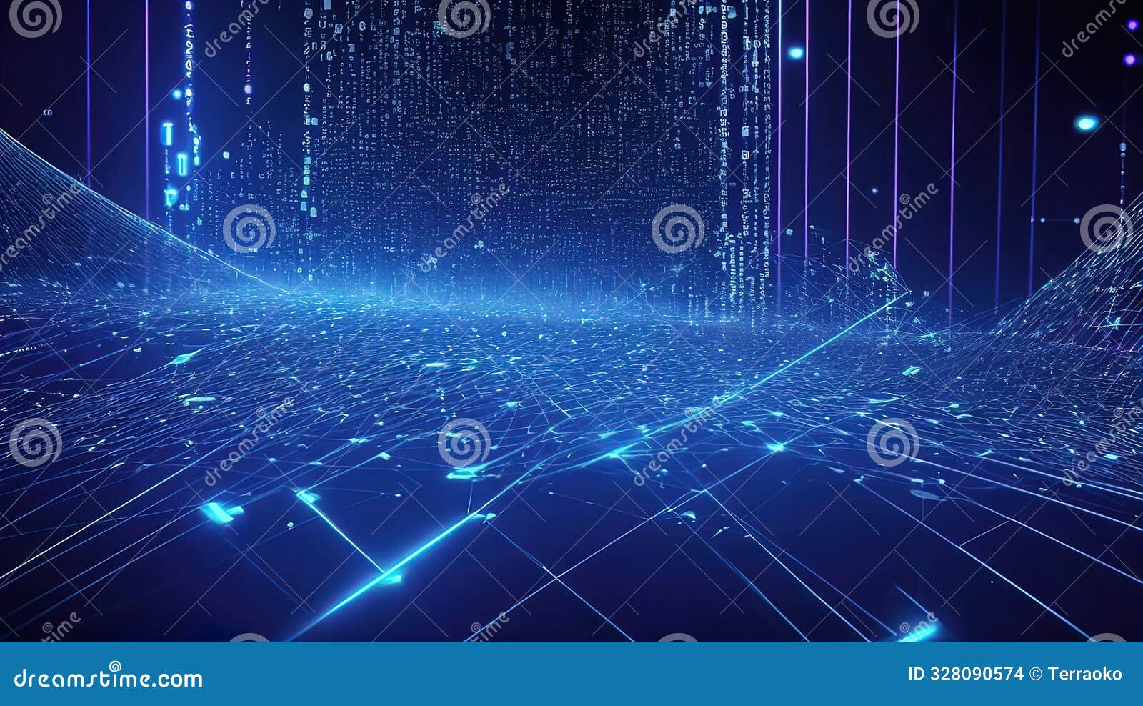 Abstract Digital Background with Smooth Lines and Particles, Ideal for ...