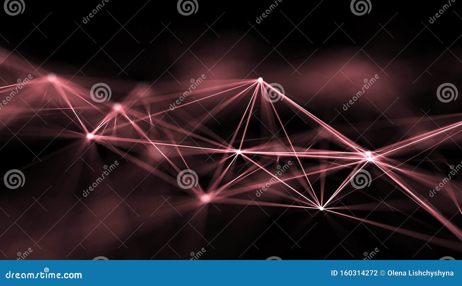 Abstract Digital Background. Space Filled with Polygons and Dots Stock ...