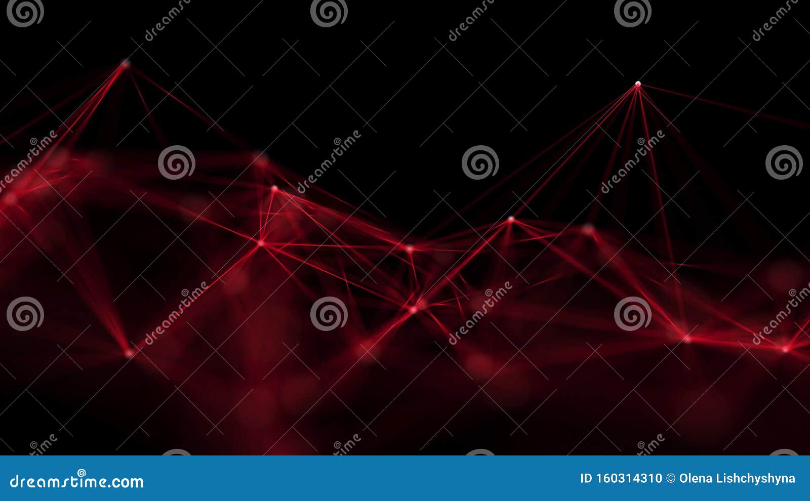 Abstract Digital Background. Space Filled with Polygons and Dots Stock ...