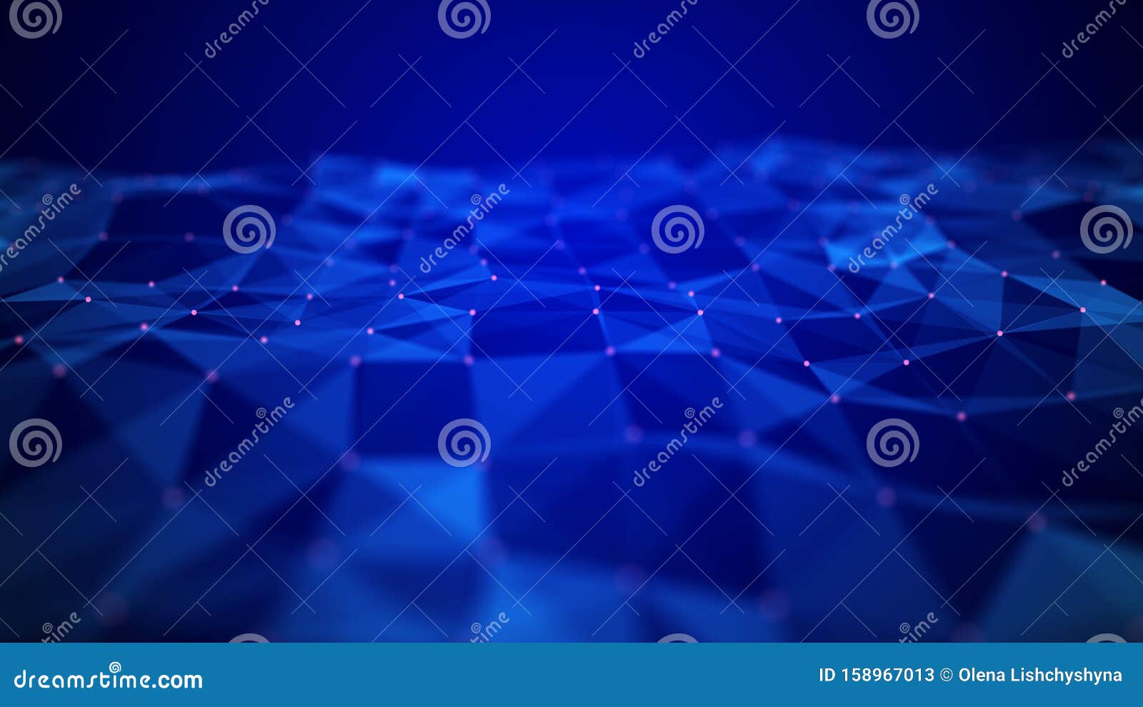 Abstract Digital Background. Space Filled with Polygons and Dots Stock ...