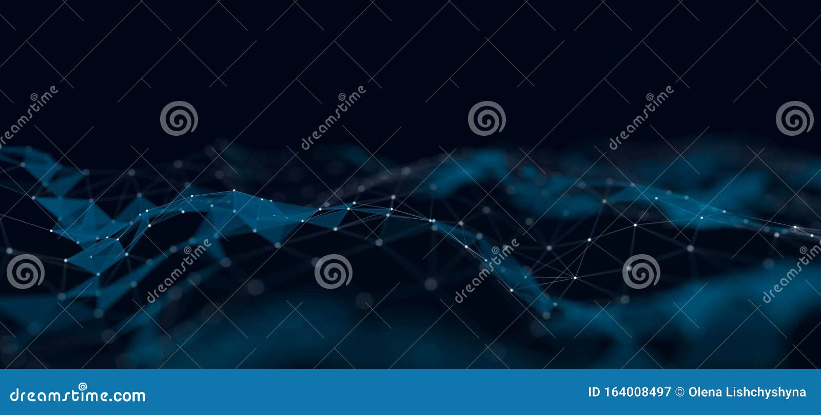 Abstract Digital Background. Space Filled with Polygons and Dots Stock ...