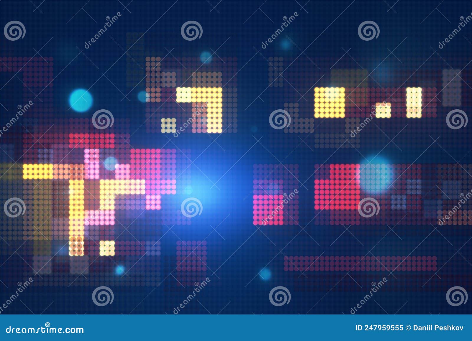 Abstract Digital Background Stylized As Old Pixel Video Game, Retro ...