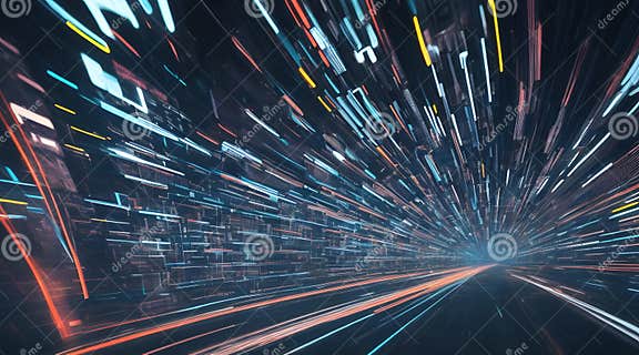 Abstract Digital Background Tech Binary Code Featuring Female ...