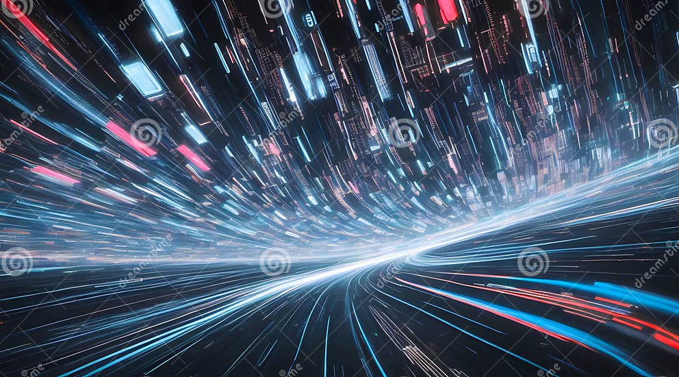 Abstract Digital Background Tech Binary Code Featuring Female ...