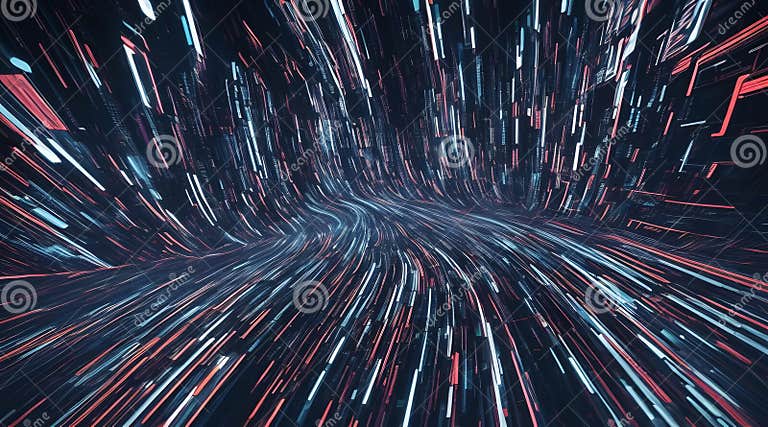 Abstract Digital Background Tech Binary Code Featuring Female ...