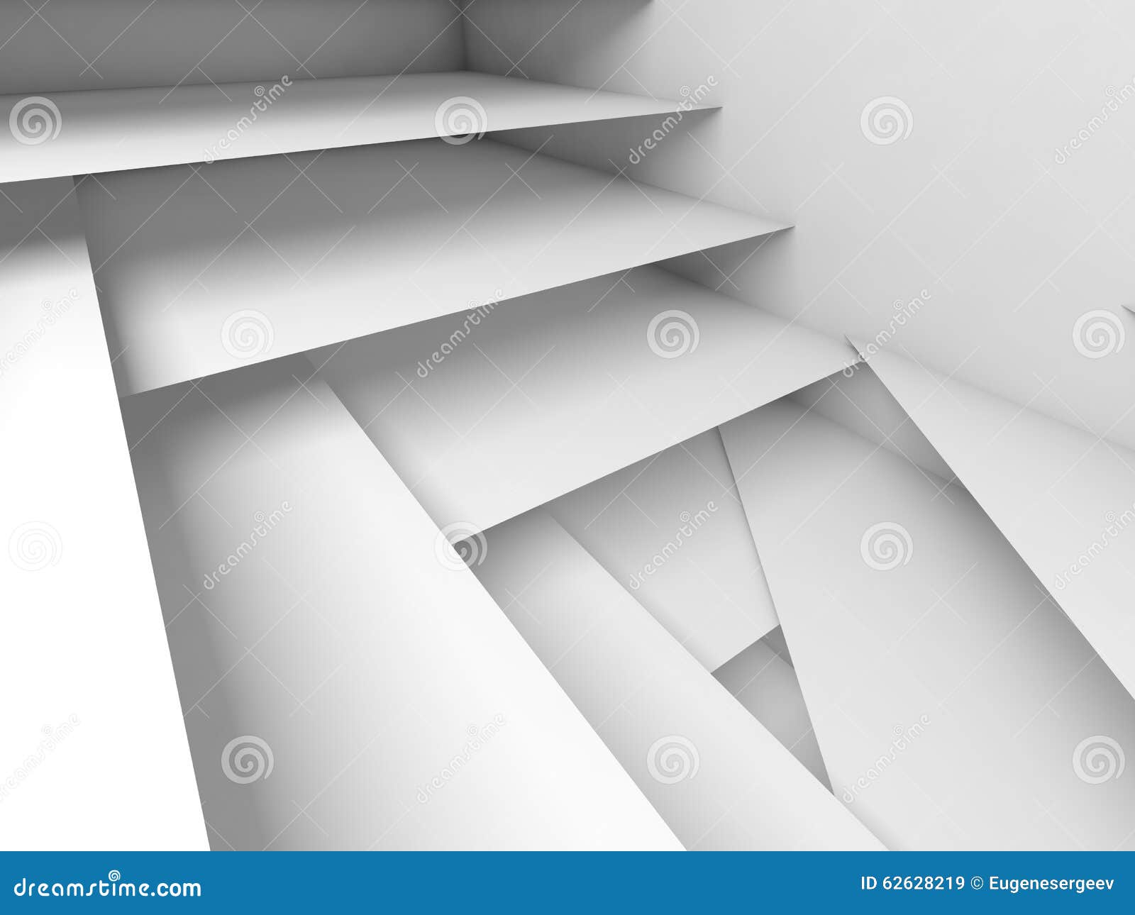 Abstract Digital Background, White Stairs Pattern, 3d Stock ...