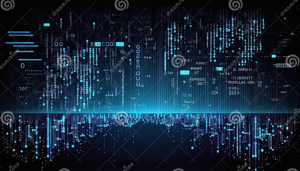 Abstract Digital Big Data Screen Stock Image - Image of concept ...
